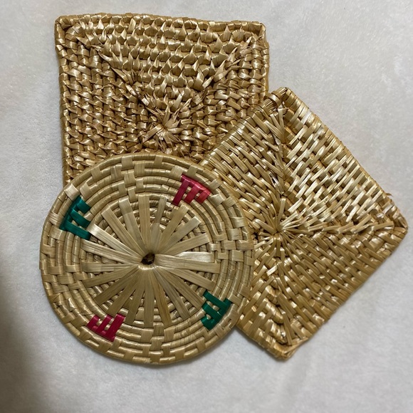Accents | Vintage Woven Straw Trivets Hot Pad Wall Decor | Poshmark